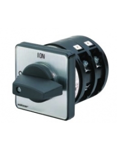 Interruptor inversor trifásico 20A maneta roja 48x48 con bloqueo Giovenzana ADAJUSA