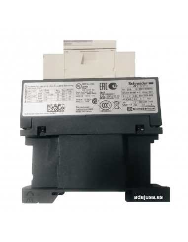 Schneider contactor 3 polos trifásico LC1D12BL 12A 24Vdc | ADAJUSA