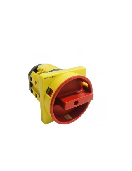 Interruptor inversor 63A trifásico maneta roja 92x92 Giovenzana ADAJUSA