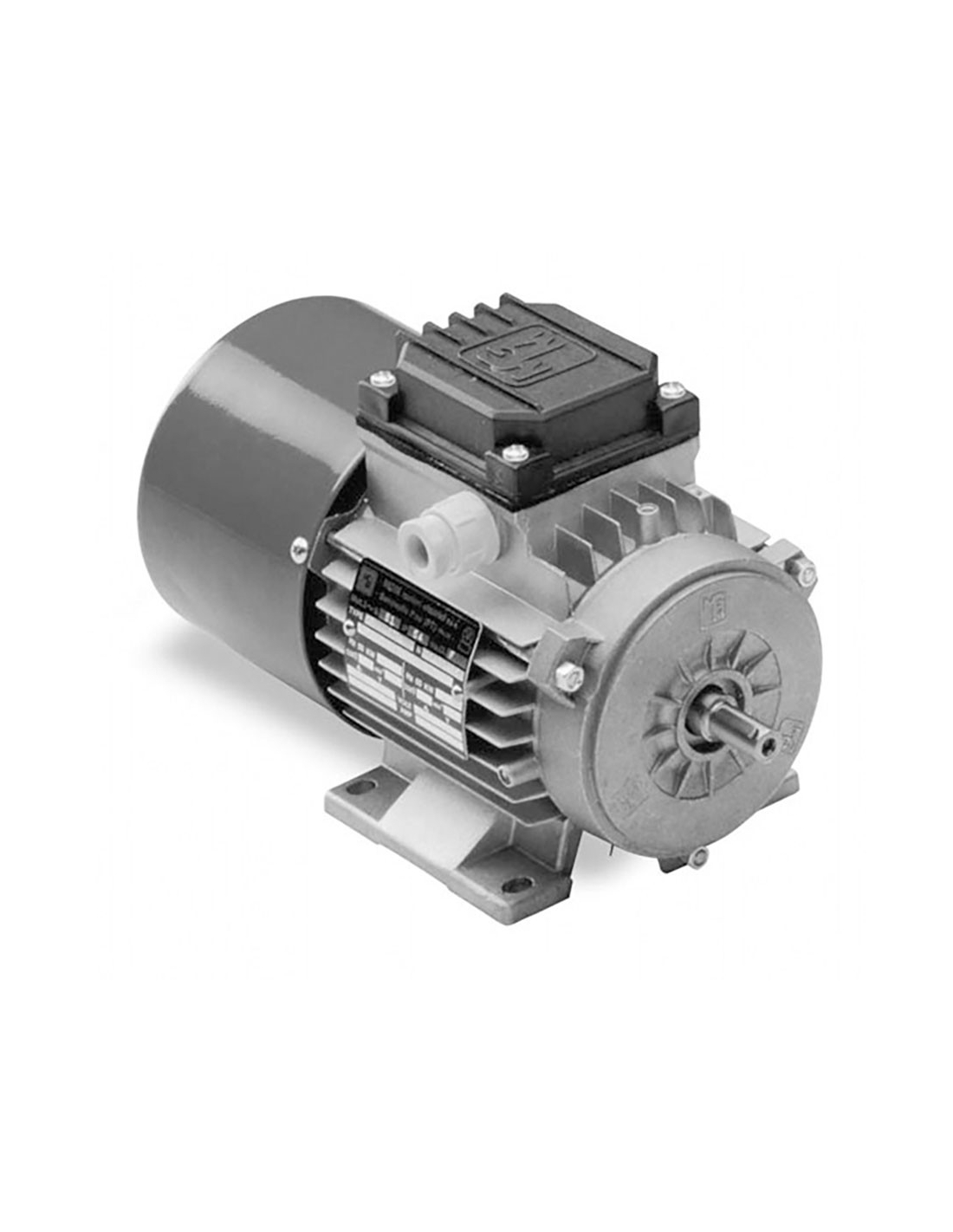 Motor eléctrico trifásico carcasa aluminio con freno brida B3 patas B5 ...