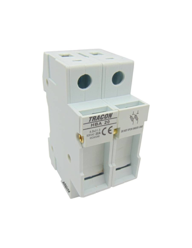 Fuse holder base 2 poles 8x32 20A for DIN rail mounting price| ADAJUSA ...