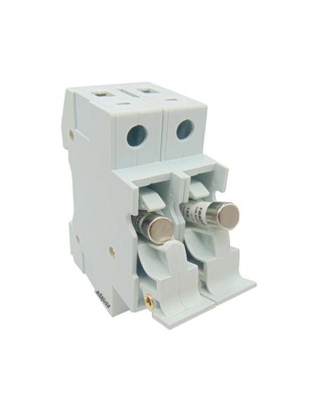 Fuse holder base 2 poles 8x32 20A for DIN rail mounting price| ADAJUSA ...