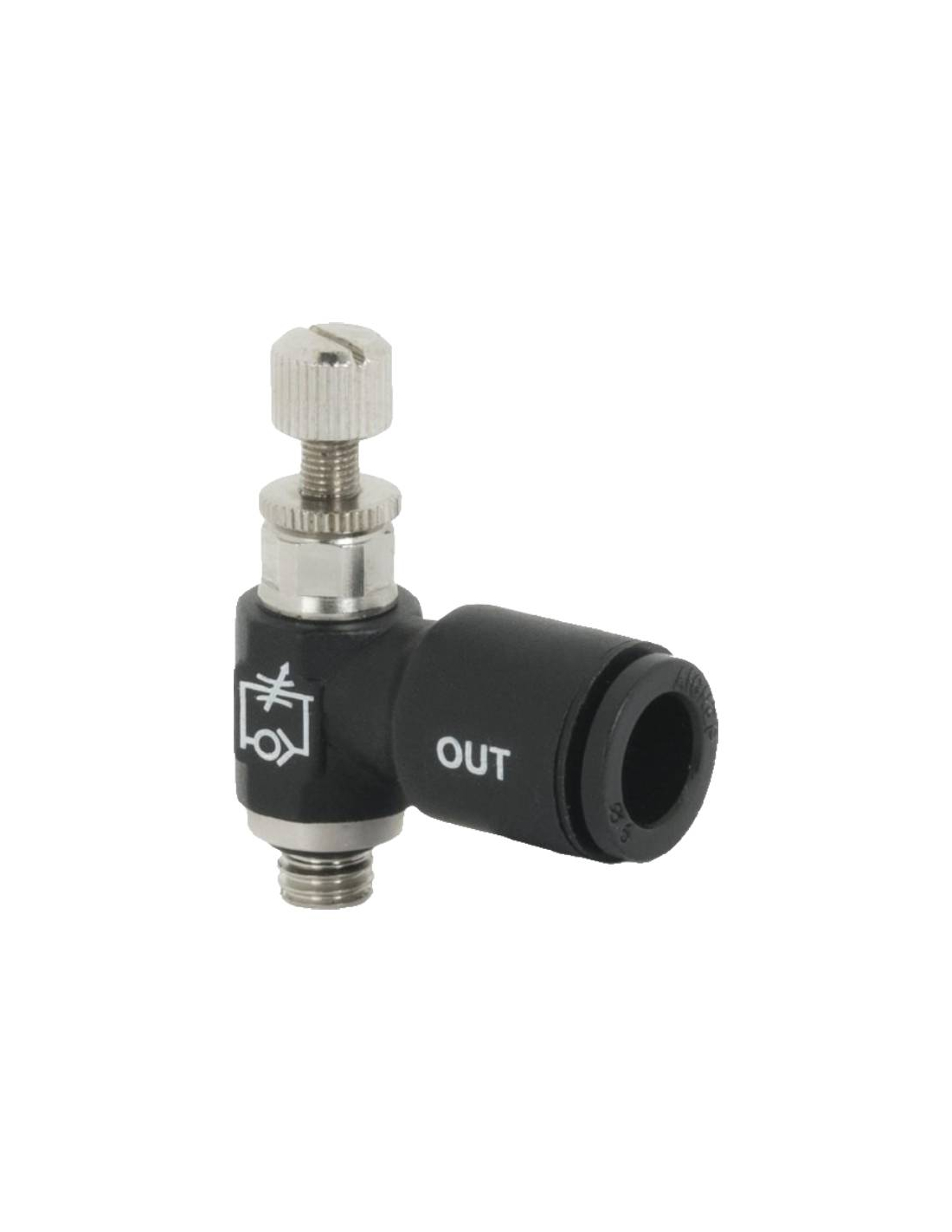 Unidirectional adjustable Regulator with knob M3 tube diameter 4 for ...