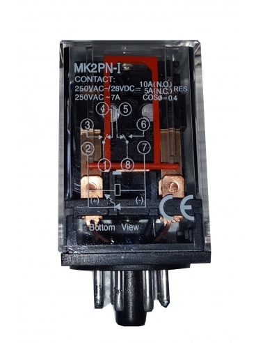 Power relay 2 contacts 230Vac omron MK2P-N JQX-10F C2A2 | Price