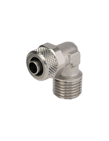 Male conical elbow fitting 3/8 tube 8/6 Series C - Metal Work | ADAJUSA