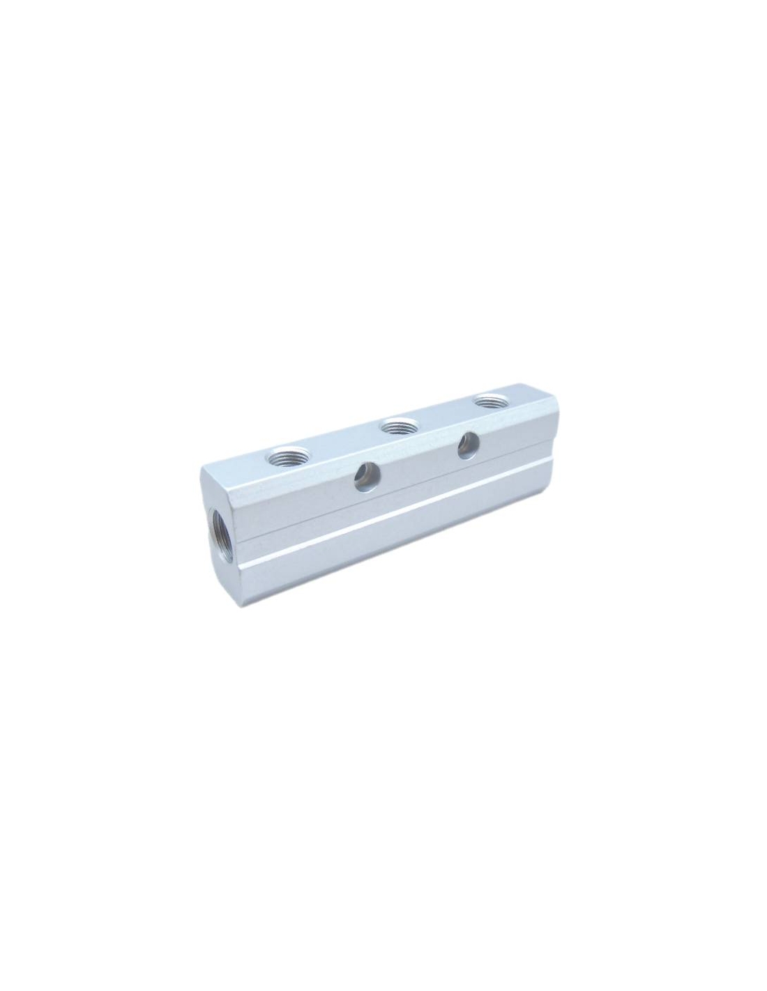 Distribuidor doble 2 entradas 1/4 - 6 salidas 1/8 en aluminio - Aignep ...