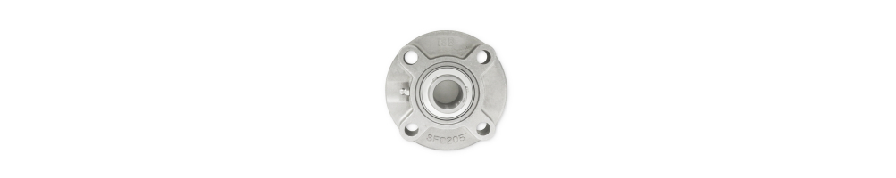 Round supports with already assembled INOX bearings ISB | ADAJUSA