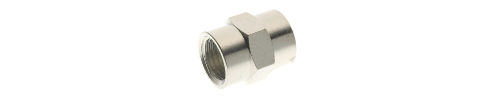 Cylindrical female threaded pneumatic fittings Metal Work nickel-plated ...